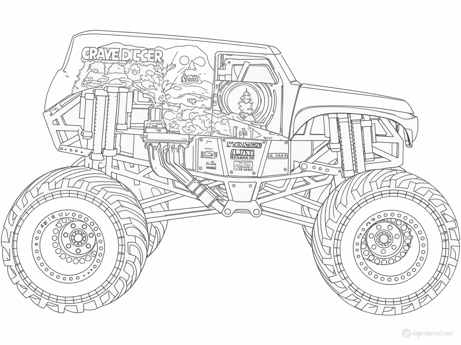 Monster Jam para Colorear - Imprimivel