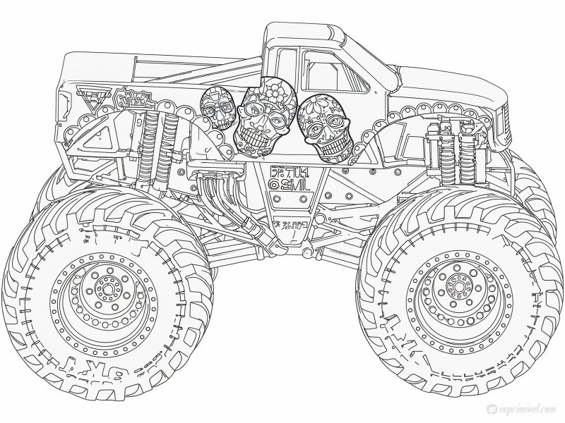 Monster Jam para Colorear - Imprimivel