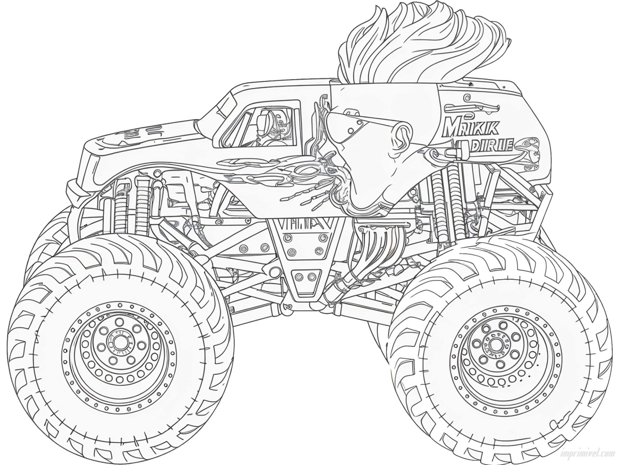 Monster Jam para Colorear - Imprimivel