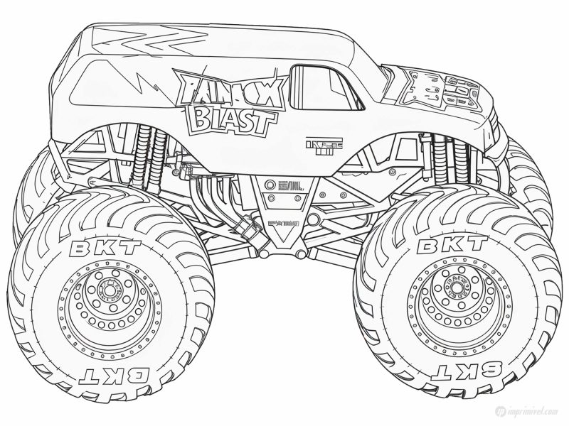 Monster Jam para Colorear - Imprimivel