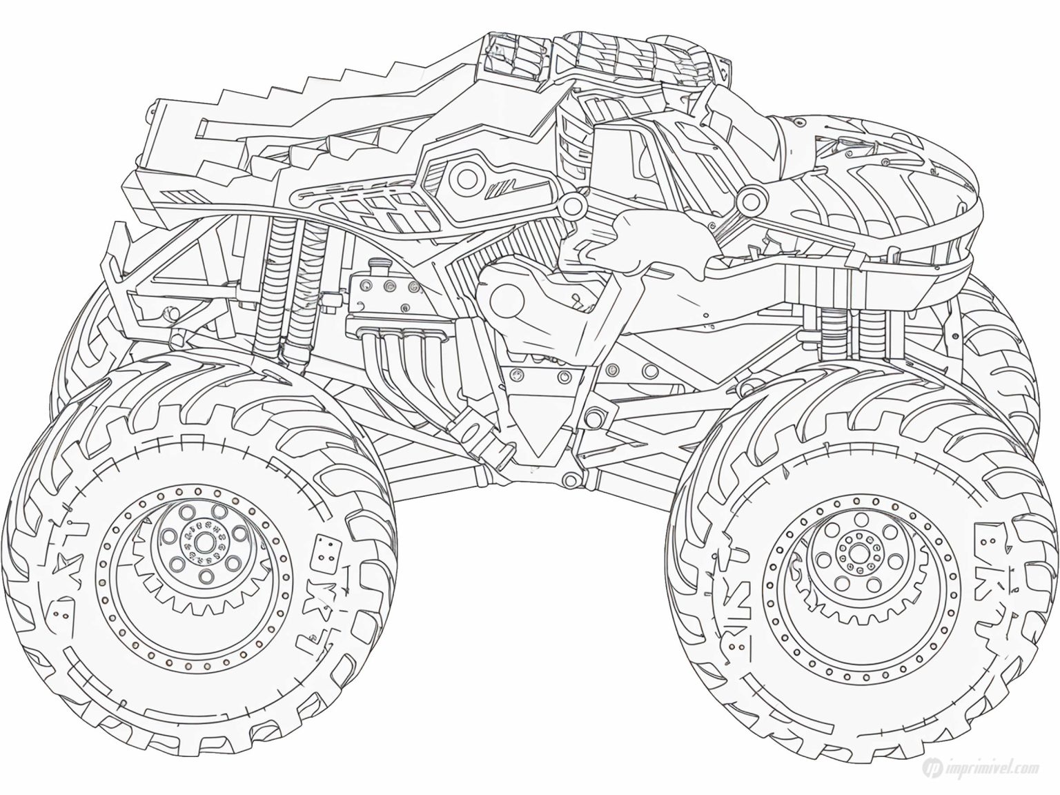 Monster Jam para Colorear - Imprimivel